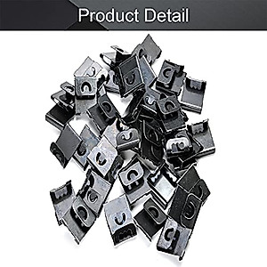 MroMax Photo Frames Hanger Hooks, 0.3mm Thick S-Shaped Metal Wall Mount Album Picture Hanging Clips, 50 Pcs