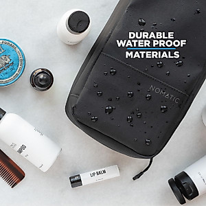 NOMATIC Toiletry Bag - Water Resistant Storage Case for Shaving Kit, Makeup, Toiletries - Mini Hanging Toiletry Bag for Men and Women (Small V2, Black)