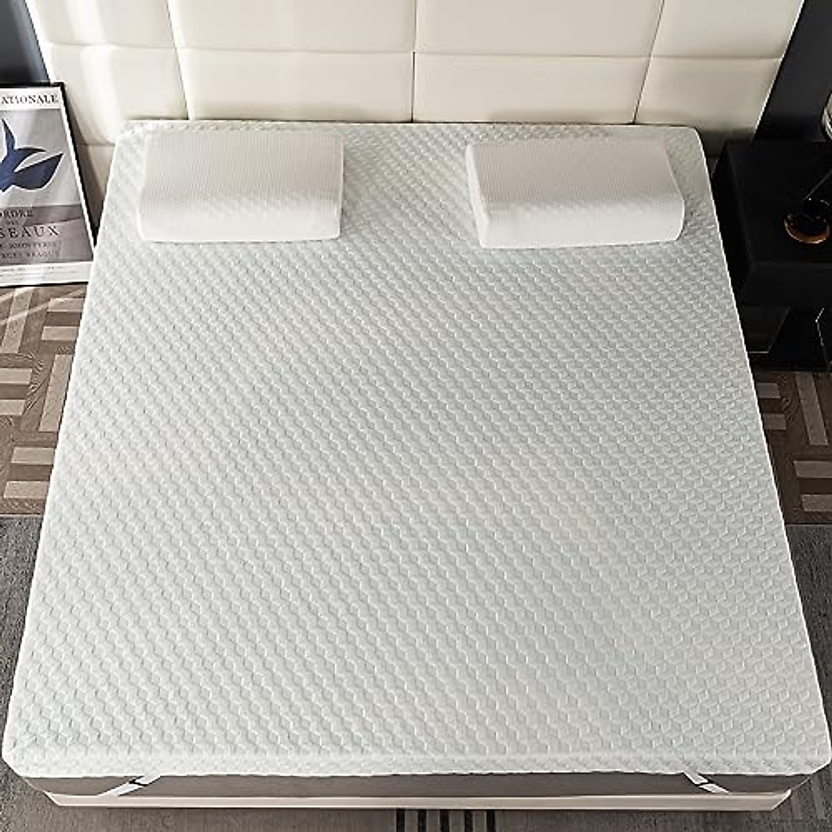 Mattress Topper Queen - 3 Inches Gel Infused Memory Foam Mattress Topper with Breathable Cover, Zero Pressure High Density Mattress Topper for Back Pain Relief, 60"x80"x3"