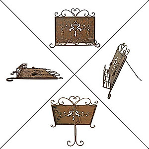 Antique Metal Cookbook Stand Recipe Book Stand for Kitchen Easel Weighted Chain for Gift