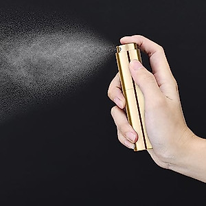 Lusiyi 5ML Refillable Perfume Atomizer Bottle for Travel, Portable Cologne Atomizer, Pocket Perfume Spray (Gold)