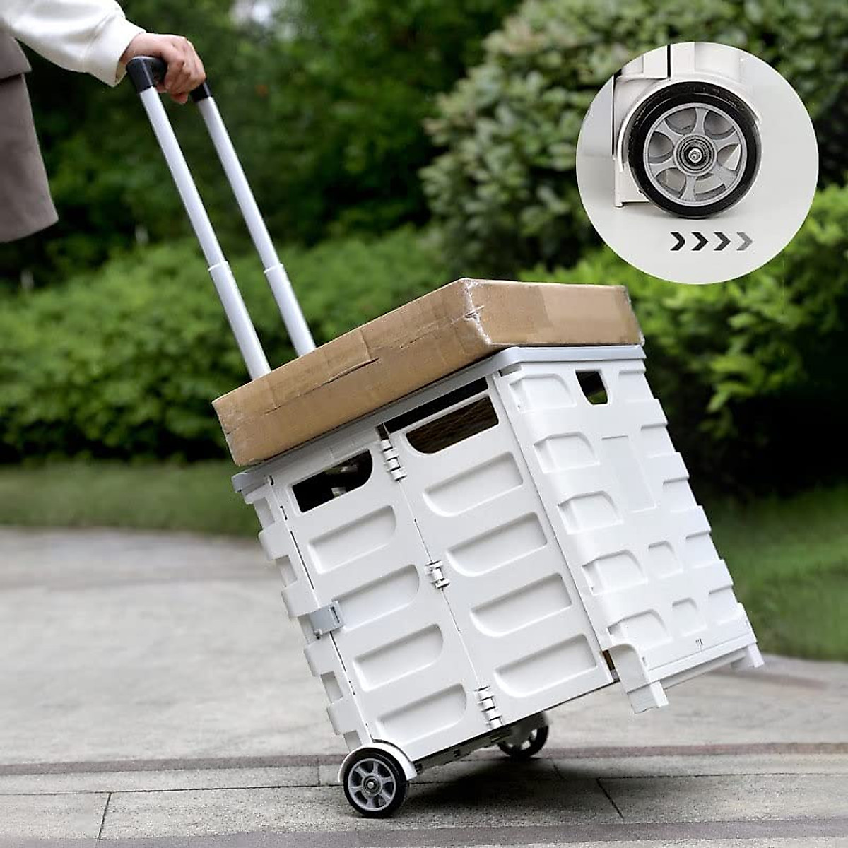 Collapsible Outdoor Storage Box with Cover 45L Foldable Camping Box Portable Trunk Car Grocery Case