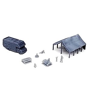 Outland Models Railroad Scenery Structure RV Park Camsite Set with People 1:160 N Scale