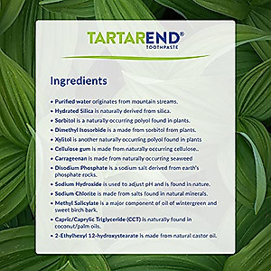 TartarEnd Toothpaste for Tartar Removal - Tartar Control Toothpaste to Remove Tartar and Plaque from Teeth at Home and Prevent Tartar and Plaque Buildup - 3.4 oz Tube, 1-Pack