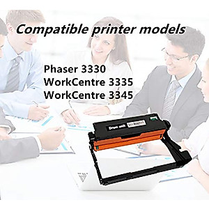SOLER Compatible Drum Cartridge Replacement for Xerox 101R00555 for Phaser 3330 WorkCentre 3335 WorkCentre 3345 Printers (Black,1-Pack)