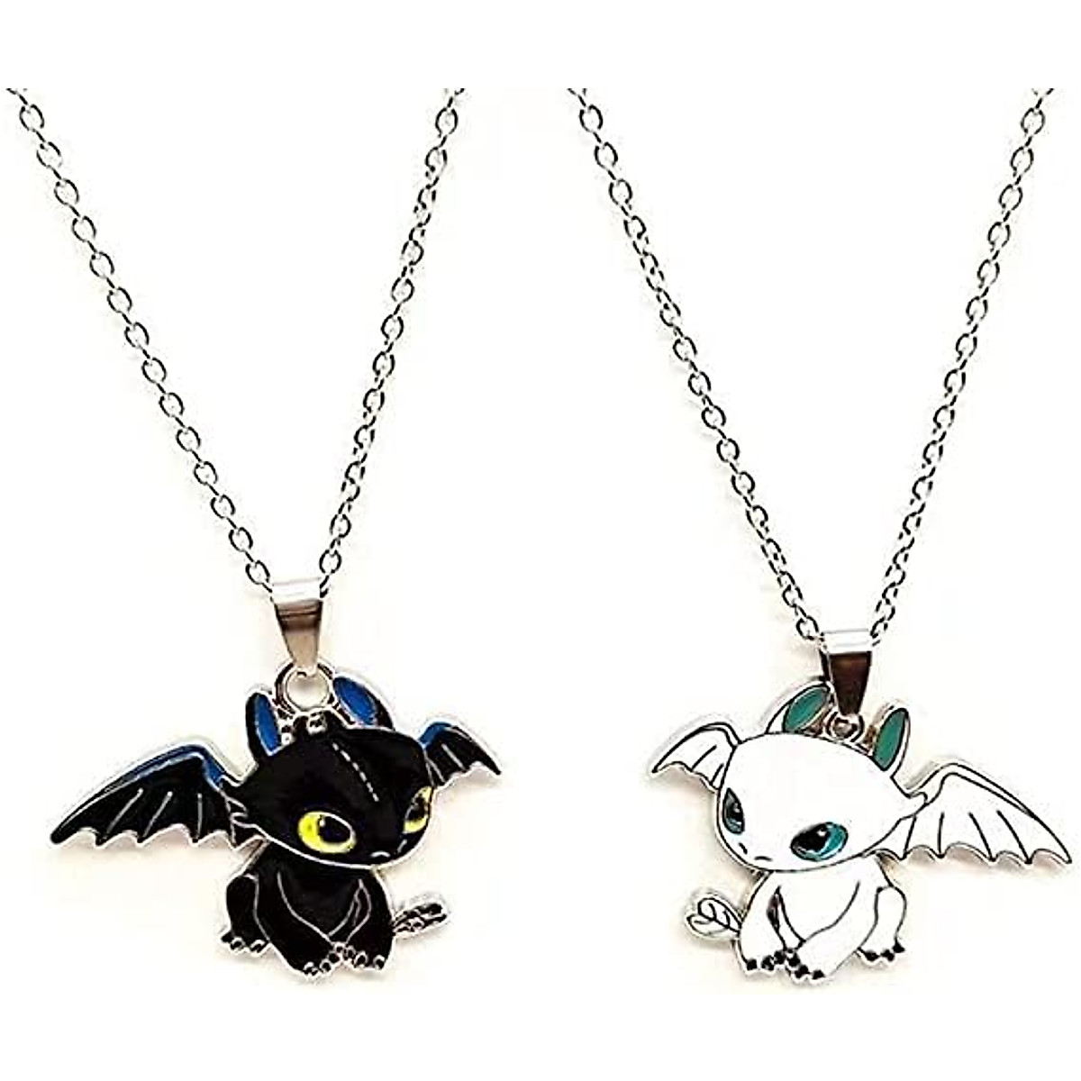 2 PCS Couple Necklace Best Friend Bestie Pendant Puzzle Matching Yin Yang Necklace Gifts for Lover Women Girls Friendship BFF Set