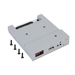 FAT32 Drive Emulator, SFR1M44-U100 3.5inch 1.44MB USB SSD Floppy Drive Emulator Set Including 1 USB Emulator and 3 Screws Handy Use Plug to Operate