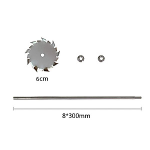 YUCHENGTECH Dispersing Disc Dispersion Impeller Dispersing Machine Blade Paddle Impeller Stainless Steel 6cm Disc with 8X300mm Rod (2.36″disc with 0.31″X11.8″Rod)