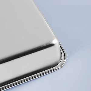 Serving Trays Stainless steel tray service tray food tea coffee tray rectangular decorative mirror tableware tray Elegant Decorative Tray (Size : A)