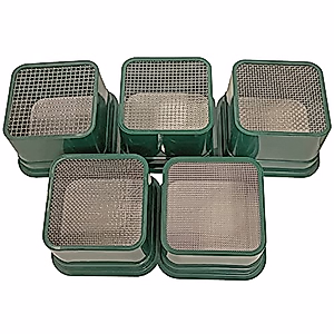 Sluice Fox 6 inch Gold classifiers; Set of Five Stacking sifting Pans with Stainless Steel mesh strainers for Gold panning; sharktooth and gem sifters; (Green)