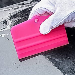 Gebildet PPF Squeegee Soft Silicone Rubber Scraper,Vinyl Wrap and Window Tint Windshield Glass Cleaning Squeege,Anti-Scratch TPU Coating Scraper for Car Vinyl Paint Protection Film Installation