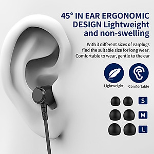 USB Headphone for PC Laptop Magnetic Wired Earbuds, USB Earbuds with Microphone for Business School Office Zoom Gaming, USB Headset with Mute,Noise Canceling in-Ear Corded Earphone with Volume Control