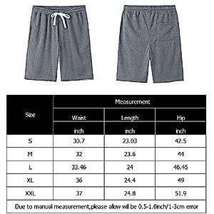 DELCARINO Men's Casual Soft Cotton Elastic Jogger Gym Active Pocket Knit Shorts Burnout Wine Medium