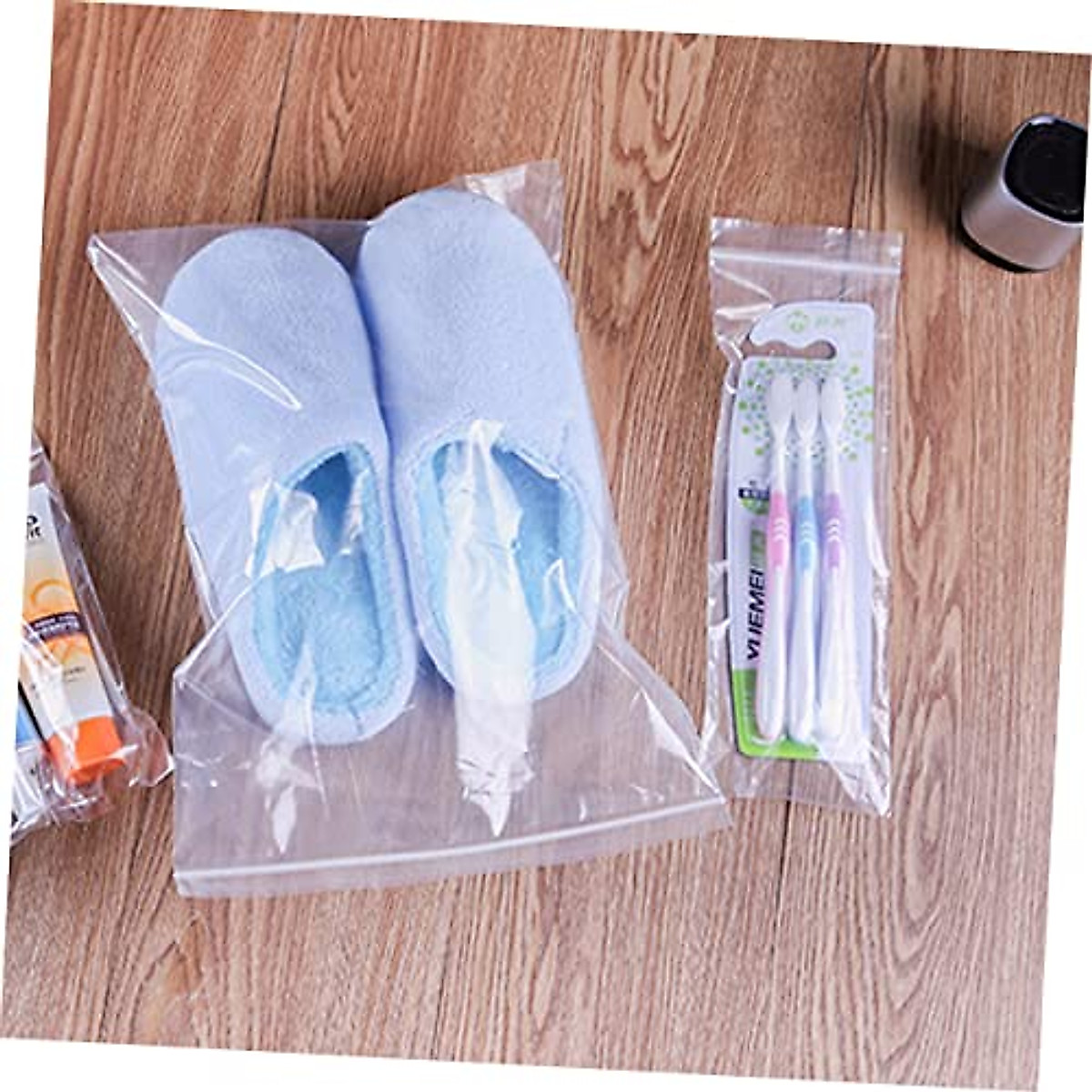 VOSAREA 200pcs Food Bag Clear Zippered Storage Bags Reclosable Self-sealing Bag Airtight Storage Baggies Cellophane Clothing Storage Bags Sealing Bags Zip Storage Bags Small Zip Bag Pouch
