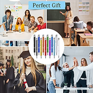 AUAUY Ballpoint Pens, 12 PCS Ballpoint Pens Funny Pen, Retractable Ballpoint Pens, Metal Comfortable Writing Pens 1 mm Black Ink Ballpoint Pens for Colleagues Teachers Adults Students(Mixed Color)