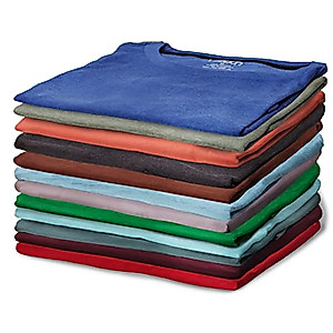 SOCKS'NBULK 12 Pack Mens Cotton Crew Tshirts, Assorted Wholesale Sleeve Tee Shirts (Mix Short Sleeve B, 2X-Large)