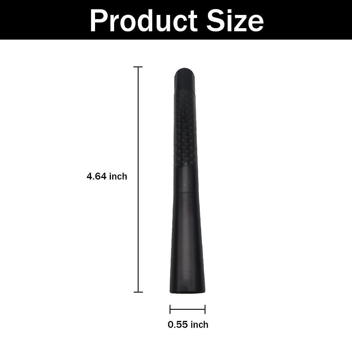 5 Inch Short Car Antenna, Carbon Fiber Car Short Radio Antenna,Suitable for Wrangler JK/JL Chevy Silverado & GMC Sierra/Denali Ford 150 2009-2022 Most Car Models with Removable Antenna (Black)…