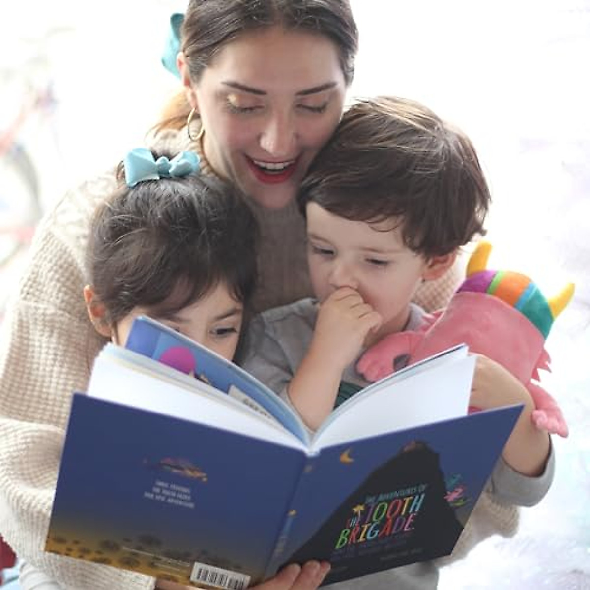 The Tooth Brigade Book and Tooth Fairy Pillow Bundle, Interactive Set Includes 8" Plush Toy with Lost Tooth Pocket and Adventures of The Tooth Brigade Hardcover Book (Ollie Bundle)