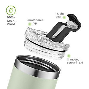 SIPX™ Triple-Insulated Tumblers - 18 Oz. Slim Modern Tumbler With Lid, insulated Cup Keeps Hot For 12 Hours, Stainless Steel Tumbler Made Of Sustainable Material, Coffee Travel Mug For Home & Office