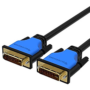 BlueRigger DVI to DVI Monitor Cable (6FT, 24+1 Dual Link, Digital Video Cable, Male to Male) - for Gaming, DVD, Laptops, HDTV and Projector