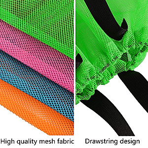 Reusable 4Pack Mesh Pool Bag,Mesh Beach Bags With Drawsting For Kid's Toys,Swim,Gift Or Laundry(color1)