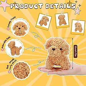 9 Pieces Mini Stuffed Puppy Dog Stuffed Animals Bulk Plush Puppy Party Favors Small Stuffed Animals Soft Baby Puppies Birthday Gift for Kids Girls Boys Backpack Pendant Keychain (Long Plush Puppy)
