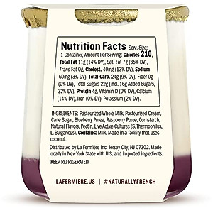Generic La Fermiere Raspberry Blueberry Yogurt (Pack of 6)