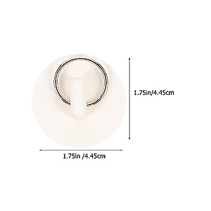 OSALADI 8pcs Drain Stopper Bathroom Tub Kitchen Sink Stopper Bathroom Sink Stopper Tub Stopper with Pull Ring Bathtub Drain Stoppers Washbasin Stopper Anti-blocking White Drain Rubber