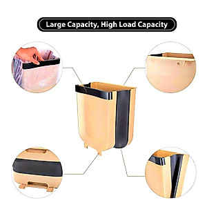 Kitchen Garbage can fold-able Trash can Made of Sturdy Washable Plastic,Non-Toxic and eco-Friendly.Waste Basket for Kitchen Bathroom Bedroom, Automobile, RV or Commercial Trucks