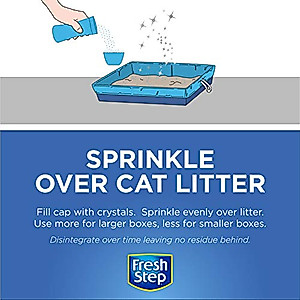 Fresh Step Cat Litter Crystals In Fresh Scent | Cat Litter Box Deodorizer | Combats Cat Odors and Neutralizes Smells to Keep Your Home Clean, 15 Ounces - 3 Pack