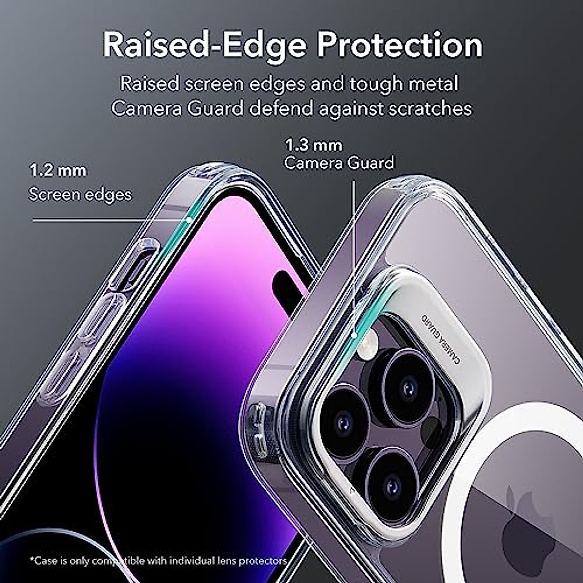 ESR for iPhone 14 Pro Max Case, Compatible with MagSafe, Built-in Camera Ring Stand, Military-Grade Protection, Magnetic Phone Case for iPhone 14 Pro Max, Classic Kickstand Case (HaloLock), Clear