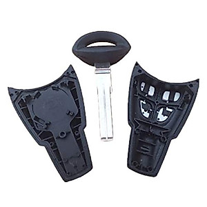 Beefunny Replacement Remote Car Key Shell Case Fob 4 Button for SAAB 9-3 9-5 2003-2011 (with Blade, 2 Pcs)
