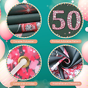 50th Birthday Party Decorations for Women Rose Gold Green Happy 50th Birthday Door Banner and 18 Pcs 50th Birthday Balloons for Women Men 50th Birthday 50 Years Anniversary Party Supplies