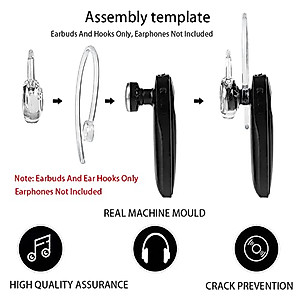 Earbud Tips Silicone Ear Tips & Ear Hook Replacement Earbud Tips 12 Pcs Replacement Ear Hooks And 6pcs Large Replacement Eargel Compatible With Plantronics M70 M165 M1100 M100 M55 M28 M25 Voyager Edge