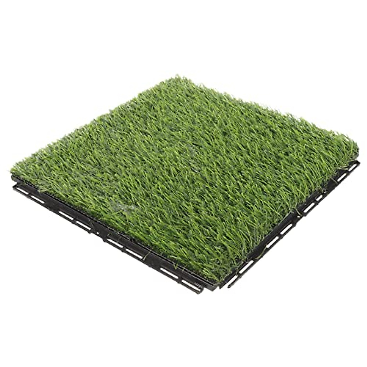 Yardwe 4pcs Synthetic Fake Grass Fake Lawn Grass Imitation Grass Fake Grass Rug Fake Green Dog Grass Mats Fake Lawn Mat Interlocking Turf Tiles Grass Tile Mat Faux Rug Artificial Paver or