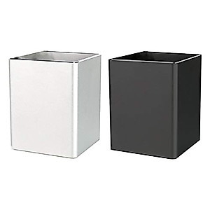 Metal Square Desk Pen Pencil Organizer Cup Storage Holder Aluminum Container Stationery Office School Supplies/for Holding Pencils, Pens, Highlighters, Markers, Scissors