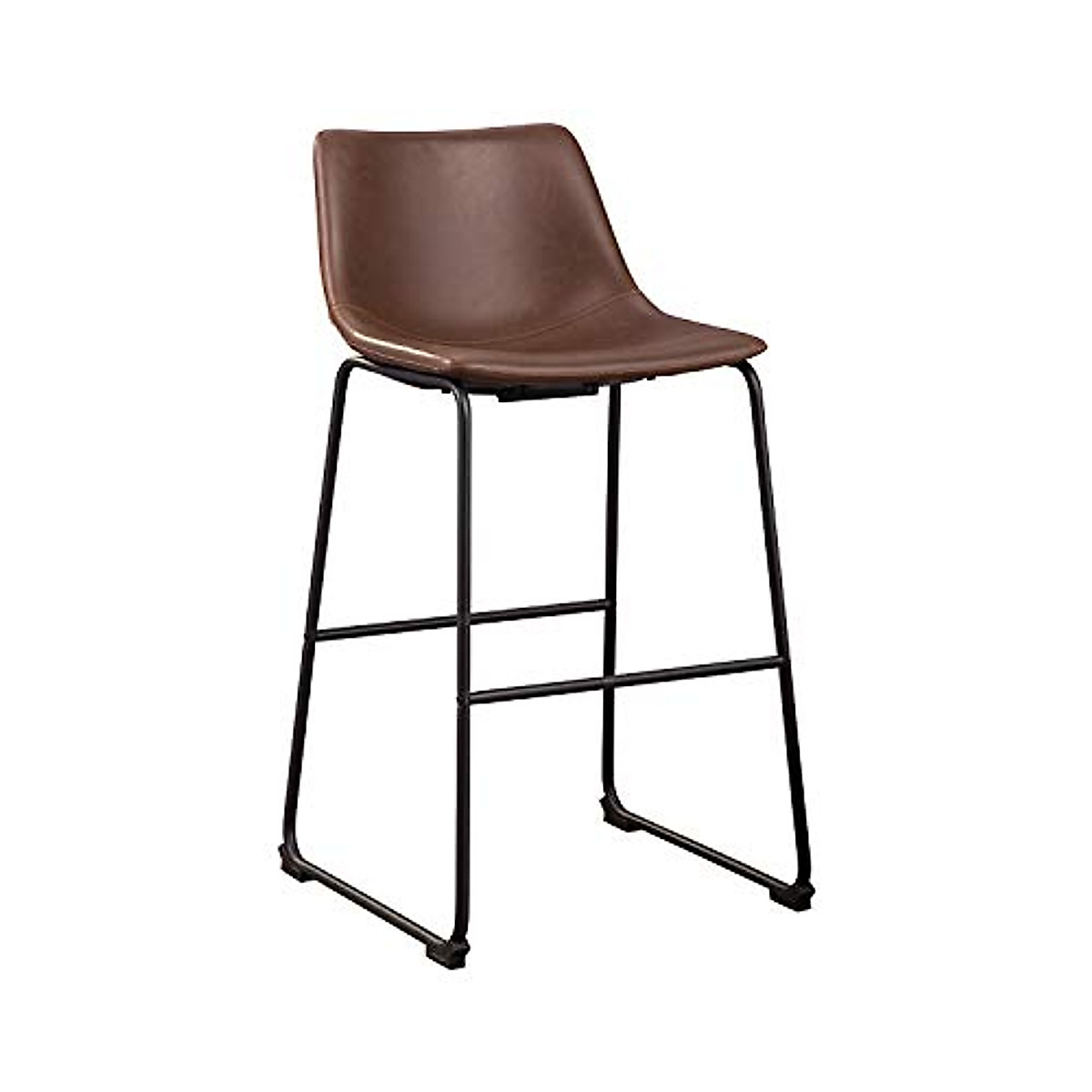 Signature Design by Ashley Centiar Urban Industrial 28.75" Pub Height Bucket Seat Barstool, 2 Count, Brown