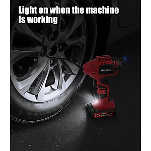 AVID POWER Cordless Impact Wrench Bundle with Tire Inflator Air Compressor