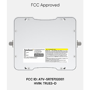 Amazboost Cell Phone Signal Booster for Home, Supports 5,000 SQ FT Area, All U.S. Carriers - Compatible with Verizon, AT&T, T-Mobile, Sprint & More-FCC Approved 5G 4G LTE 3G Cell Phone Booster