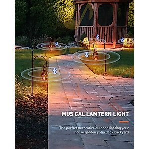 MOFOKEAY 2 Pack Outdoor Bluetooth Speakers,Wireless Speaker with LED Flame Speaker BT 5.0,Waterproof Torch Lantern for Patio Pool Party,Gifts for Women Men