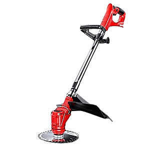 Electric Lawn Mower | 8000mah-13000mah Blade Length: 14.5cm | 100-130cm Length Adjustable Corded Walk-Behind Lawnmower for Small to Medium Gardens Includes Battery Three Blade Chargers