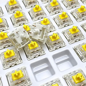 Gateron G Yellow Pro Switches Pre-lubed 3pin RGB SMD Linear for Gaming Mechanical Keyboard(108 Pcs, Yellow)