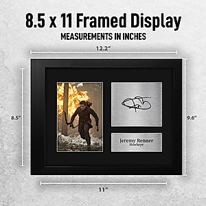 HWC Trading Jeremy Renner USL Framed Signed Printed Autograph Hawkeye The Avengers Print Photo Picture Display - Great Gift Idea - US Letter Size