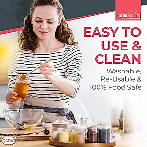 4Pack Honey Dippers | 16cm | Rustic Wooden Honey Spoon for Drizzling Honey | Made from Cherry Tree Wood | Honey Spoon Dipper |Honey Stirrer Server | Honey Drizzler