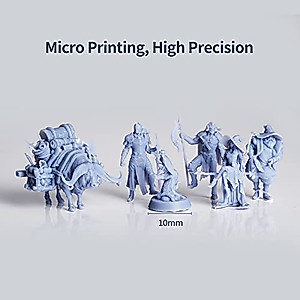 ANYCUBIC Tough Resin, 3D Printer Resin with High Precision and High Toughness, 365-405nm Fast Curing 3D Resin for 4K 8K LCD/DLP/SLA 3D Printing (Grey, 1kg)