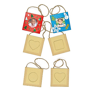 Baker Ross E7573 Mini Hanging Craft Photo Frames - Pack of 12, Creative Art and Craft Supplies for Kids to Make and Decorate
