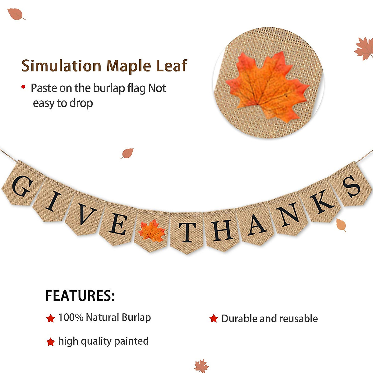 Give Thanks Banner, Thanksgiving Decorations Burlap Banner Thanksgiving Decor Friendsgiving Party Home Decoration