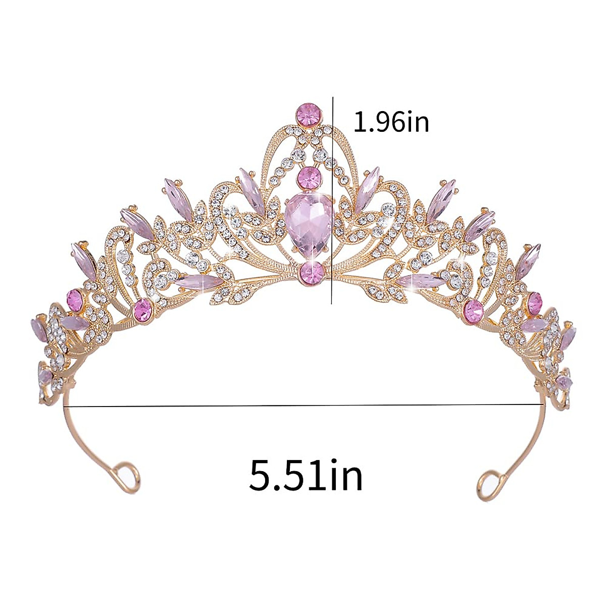 Kamirola Crystal Crowns and Tiaras Headband for Girl or Women Birthday Party Wedding Prom Bridal Christmas Valentine