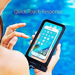 Spigen Universal Waterproof Case Pouch Dry Bag Designed for Most Cell Phone & Accessories Black