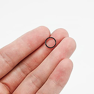 1000Pcs Black O Ring Connectors Metal Open Jump Rings Set 304 Stainless-Steel Jump Rings for Jewelry Making Connectors (4mm 5mm 6mm 7mm 8mm 10mm)